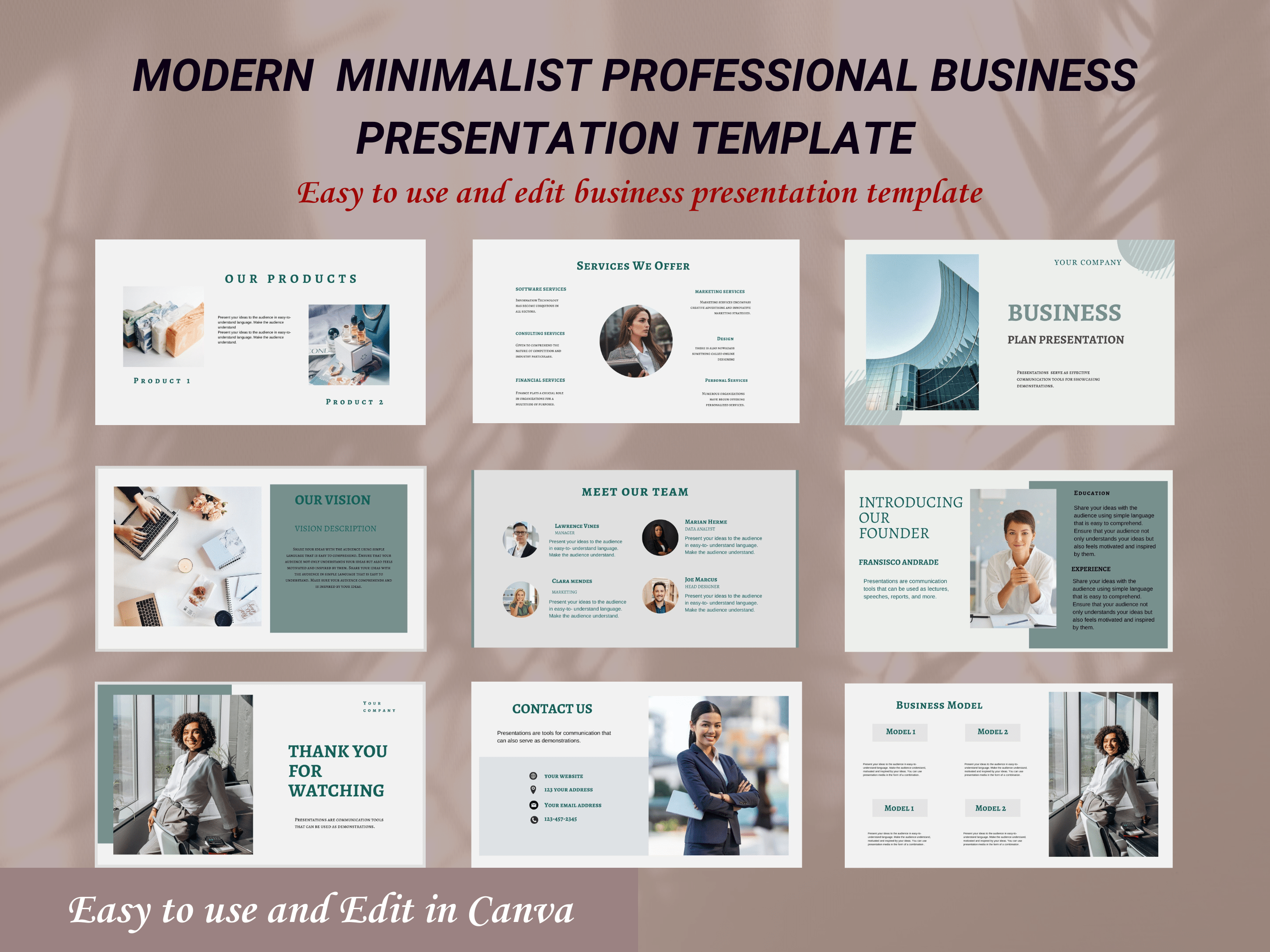 Business Plan Presentation Template - Work From Home Success