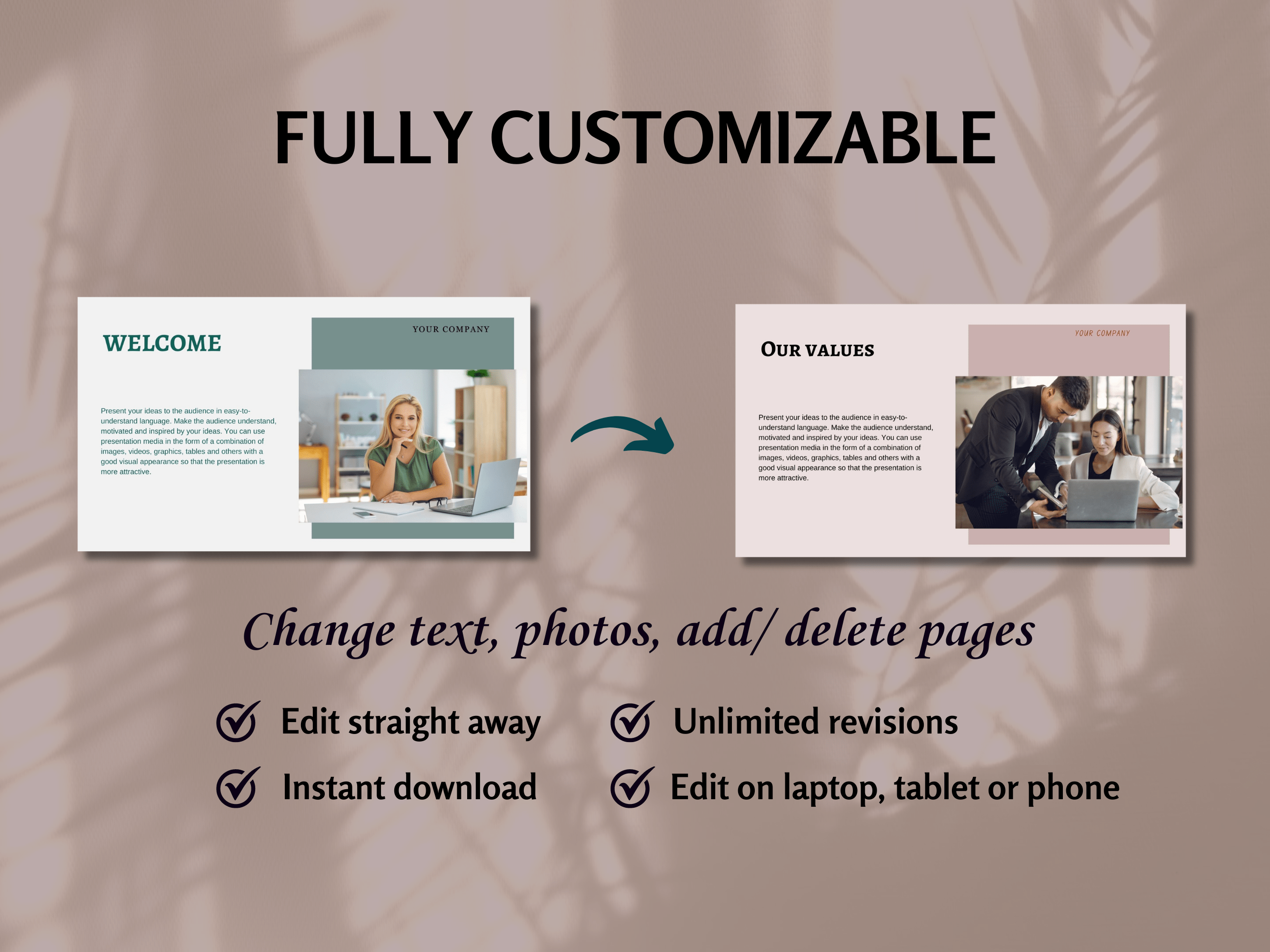 Business Plan Presentation Template - Work From Home Success